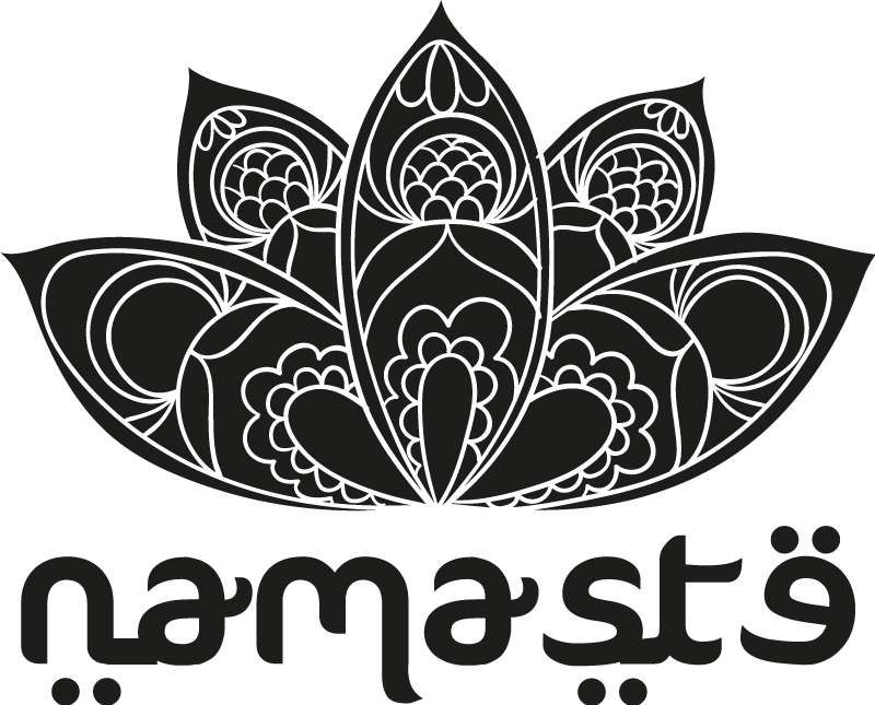 Namaste Lotus Flower Wall Art Sticker Tenstickers