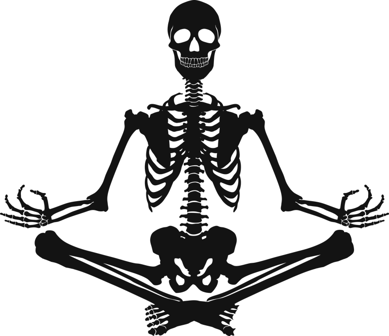 Skeleton Meditating Wall Decal Tenstickers