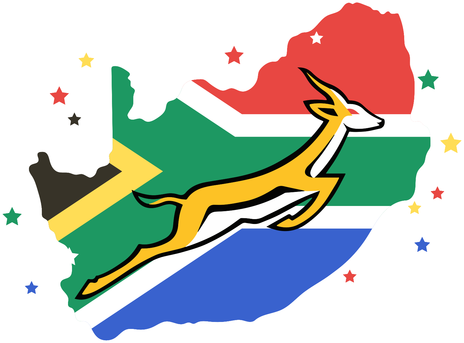 Springboks Logo With Sa Flag Rugby Decal Tenstickers