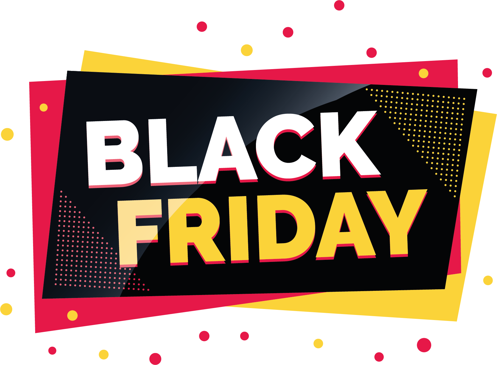 Gekleurde Black Friday Etalage Sticker Tenstickers