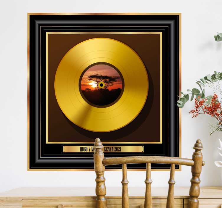 Vinilo Decorativo De Disco De Oro Personalizado Tenvinilo