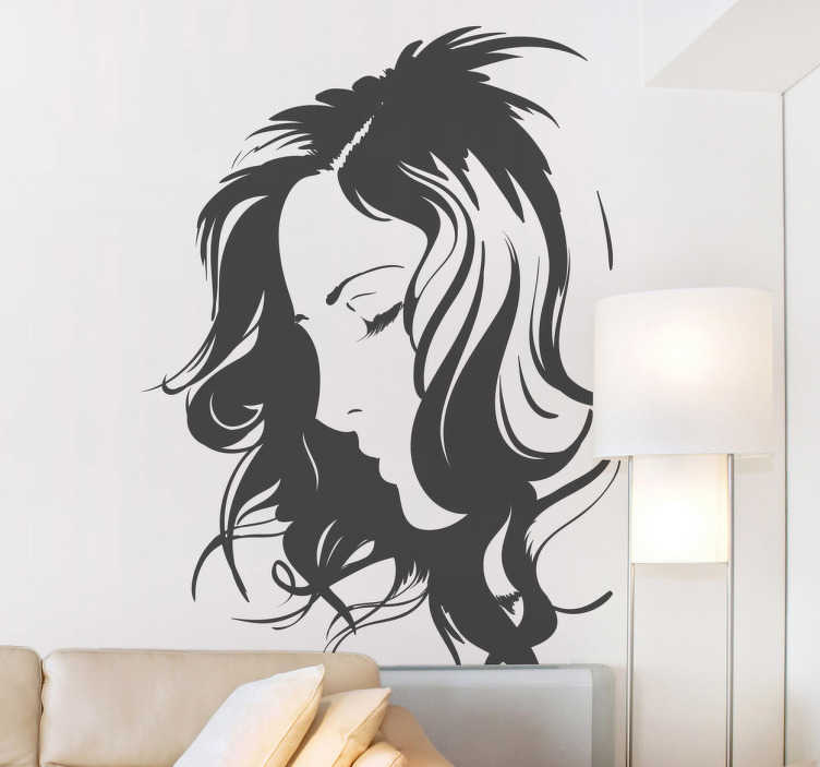 Silhouette Face Wall Decal Tenstickers