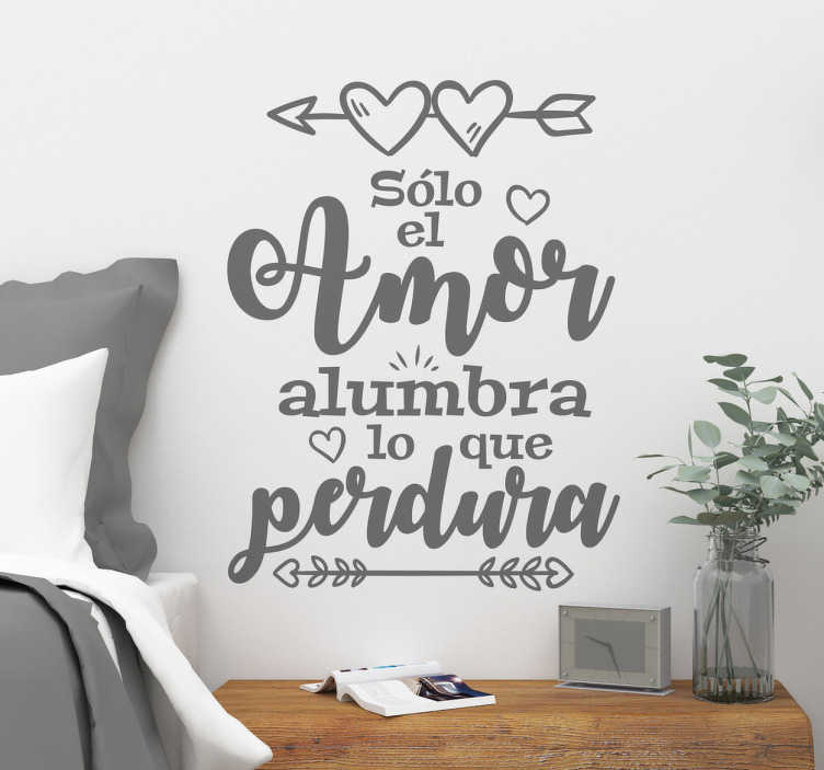 Vinilo Frase Romántica Para Dormitorio Tenvinilo