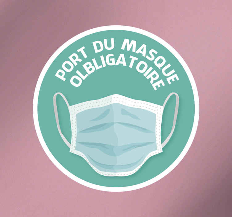 Sticker Mural Port Du Masque Obligatoire Tenstickers