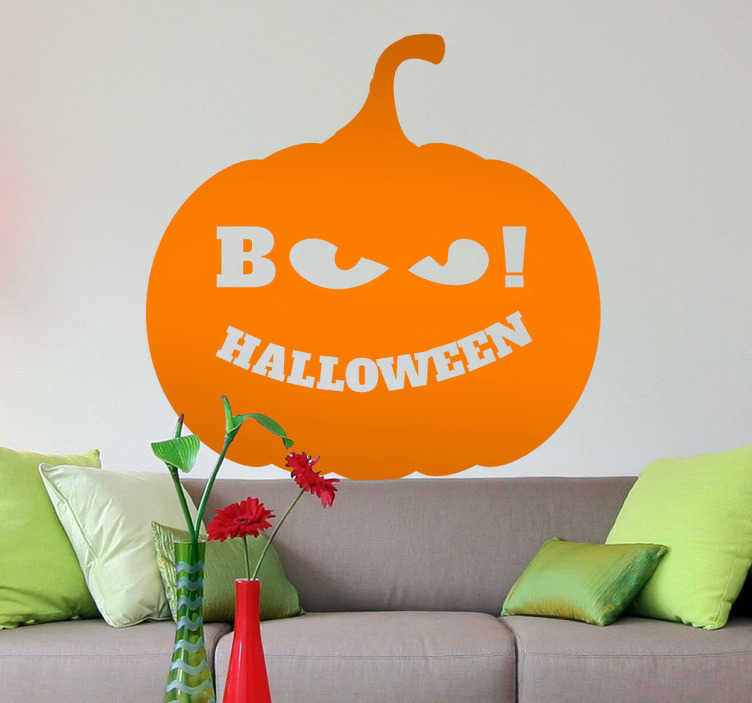 Boo Pumpkin Wall Sticker Tenstickers