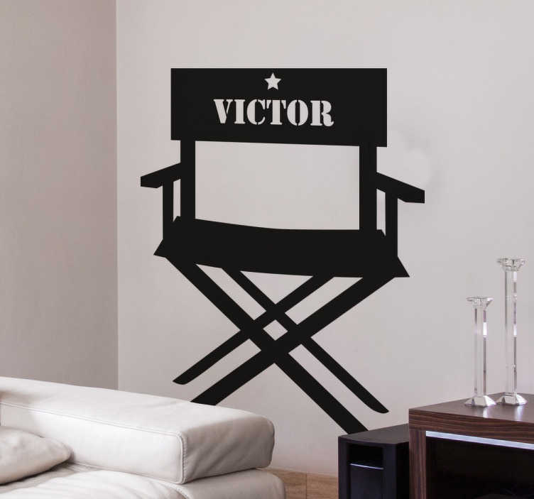 Directors Chair Customisable Sticker Tenstickers