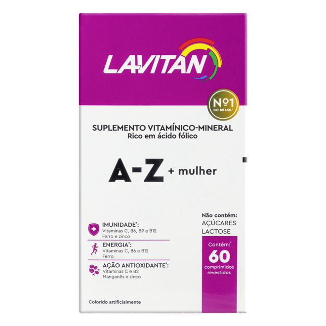 Suplemento Vitamínico Lavitan A Z Mulher 60 Comprimidos Suplemento