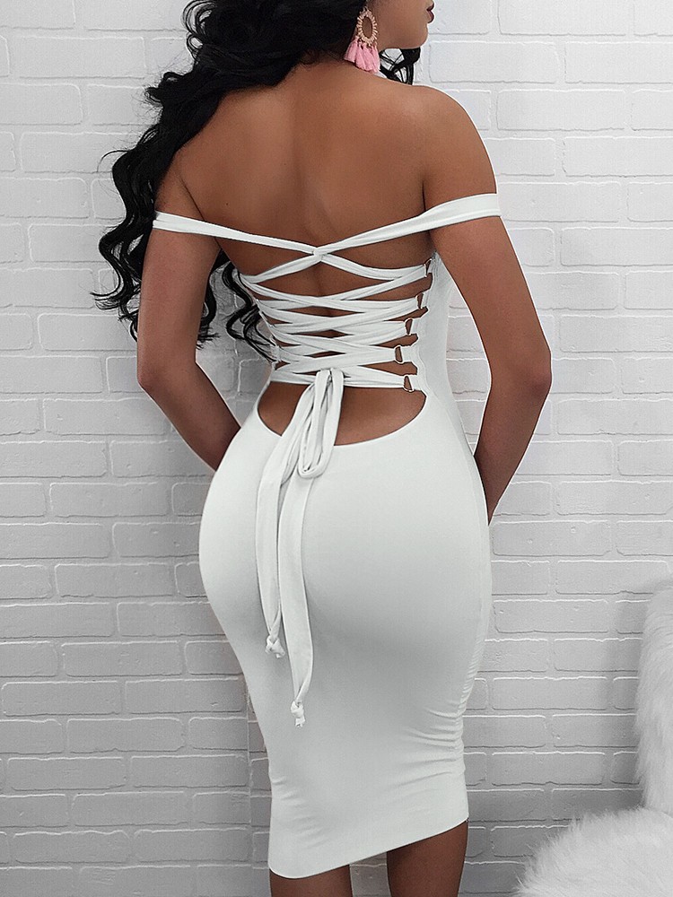Sexy Bandage Strappy Back Bodycon Dress Online Discover Hottest Trend