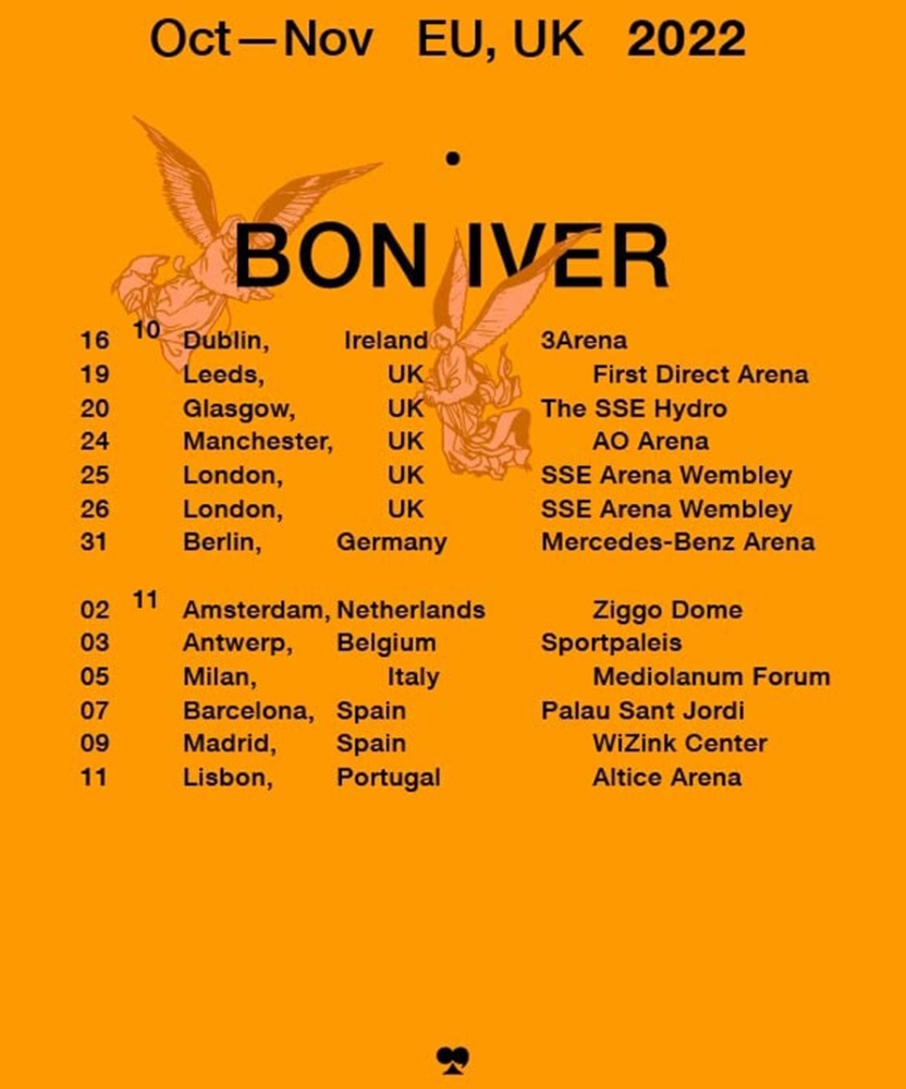 Bon Iver Oct Nov Euuk 2022 16 October 2022 3arena Dublin