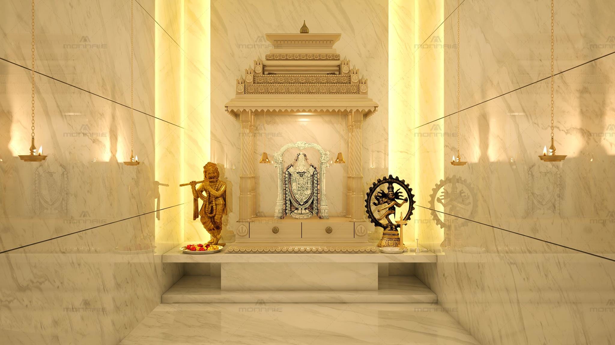 Homemade Marble Pooja Mandir Designs For Home