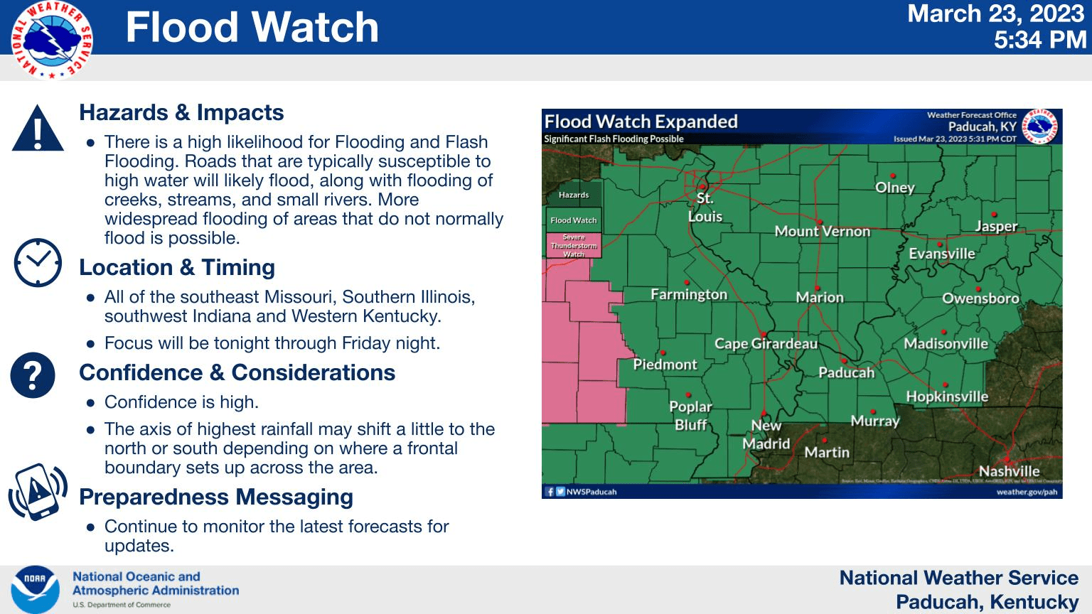 Flood Watch Issued Thursday Night To Saturday Morning Wkdz Radio