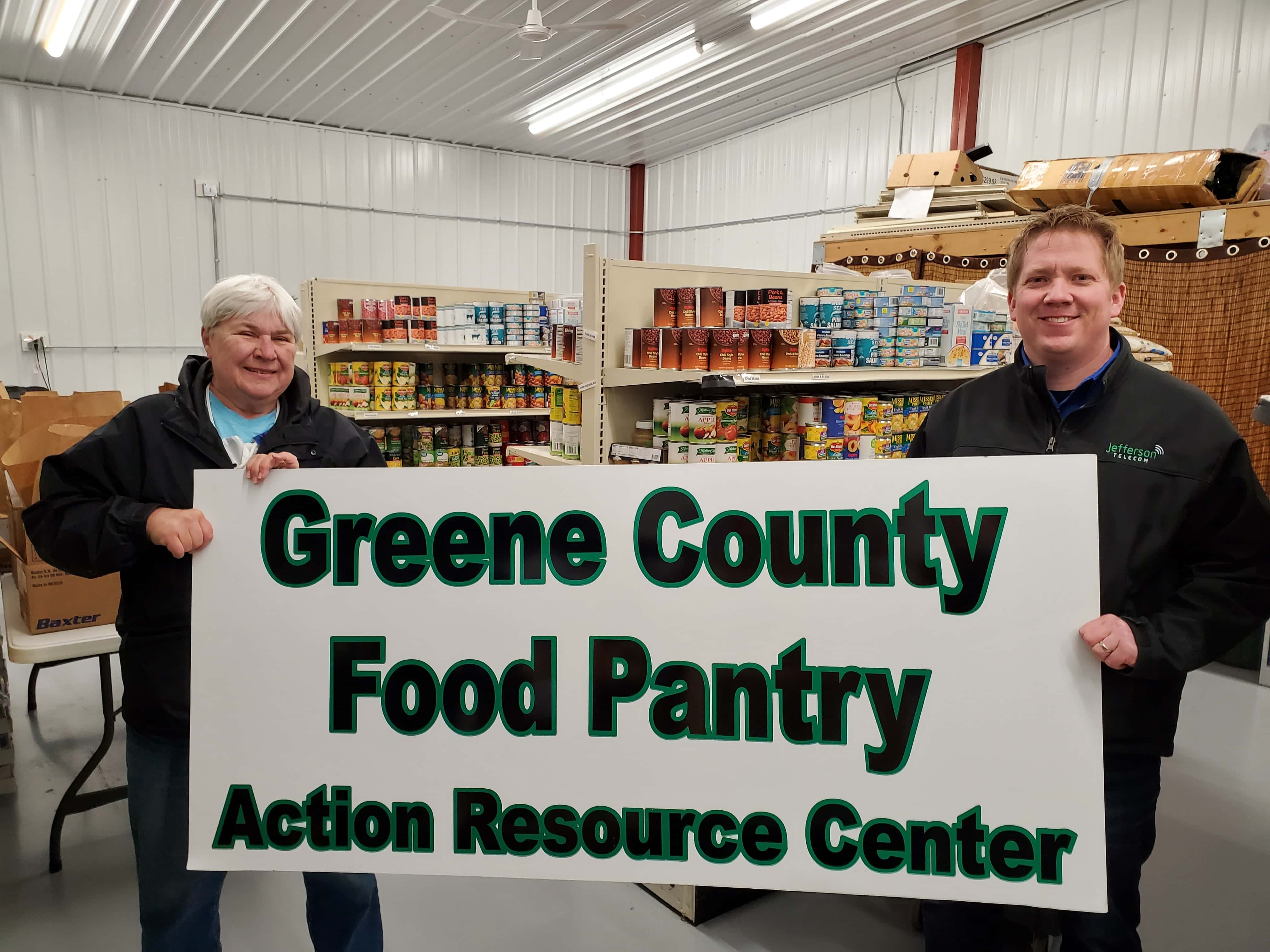 Jefferson Telecom Donates To Greene County Food Pantry Raccoon Valley