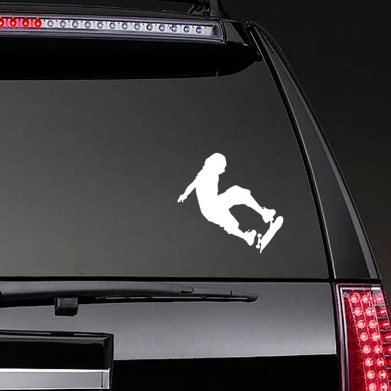 Skateboarder Jumping Sticker 50 Colors