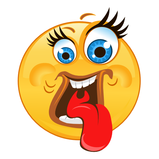 Crazy Wide Eyes Tongue Out Emoji Sticker