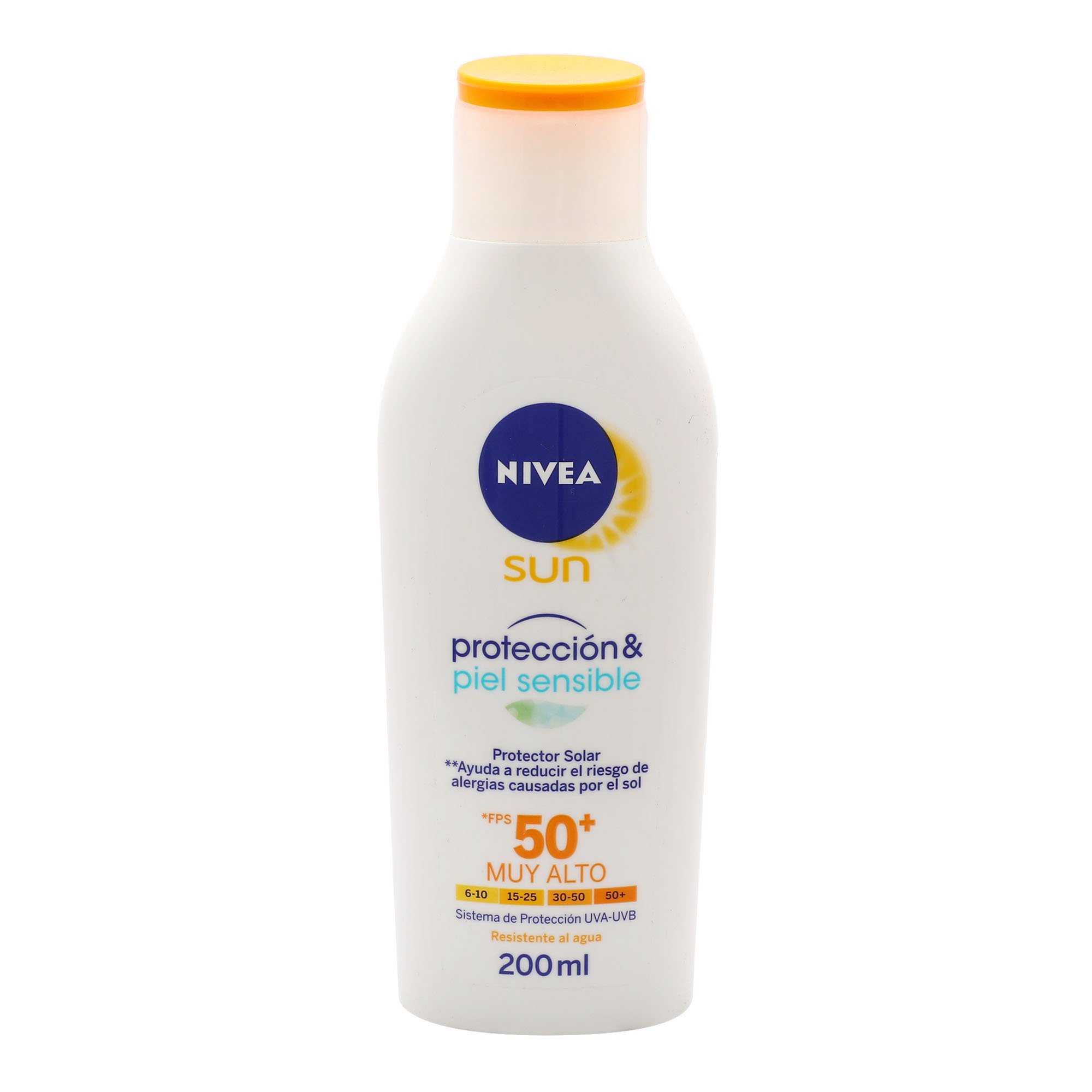 Protector Solar Nivea Sun Protección And Piel Sensible 200 Ml Delsol