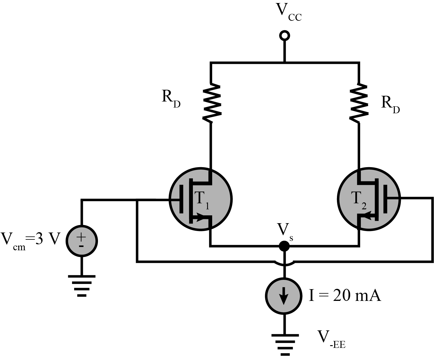 Consider A Differential Amplifier Circuit Shown In The Figure Belowthe