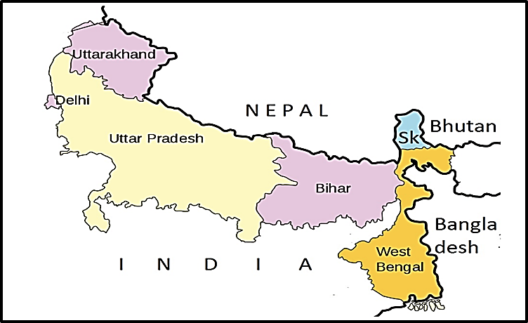 Q Which Of The Following Indian States Share A Border With Nepal