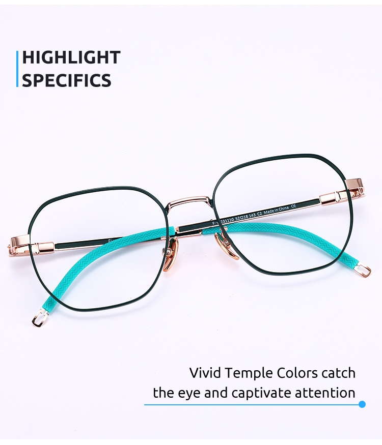 Womens Full Frame Metal Eyeglasses