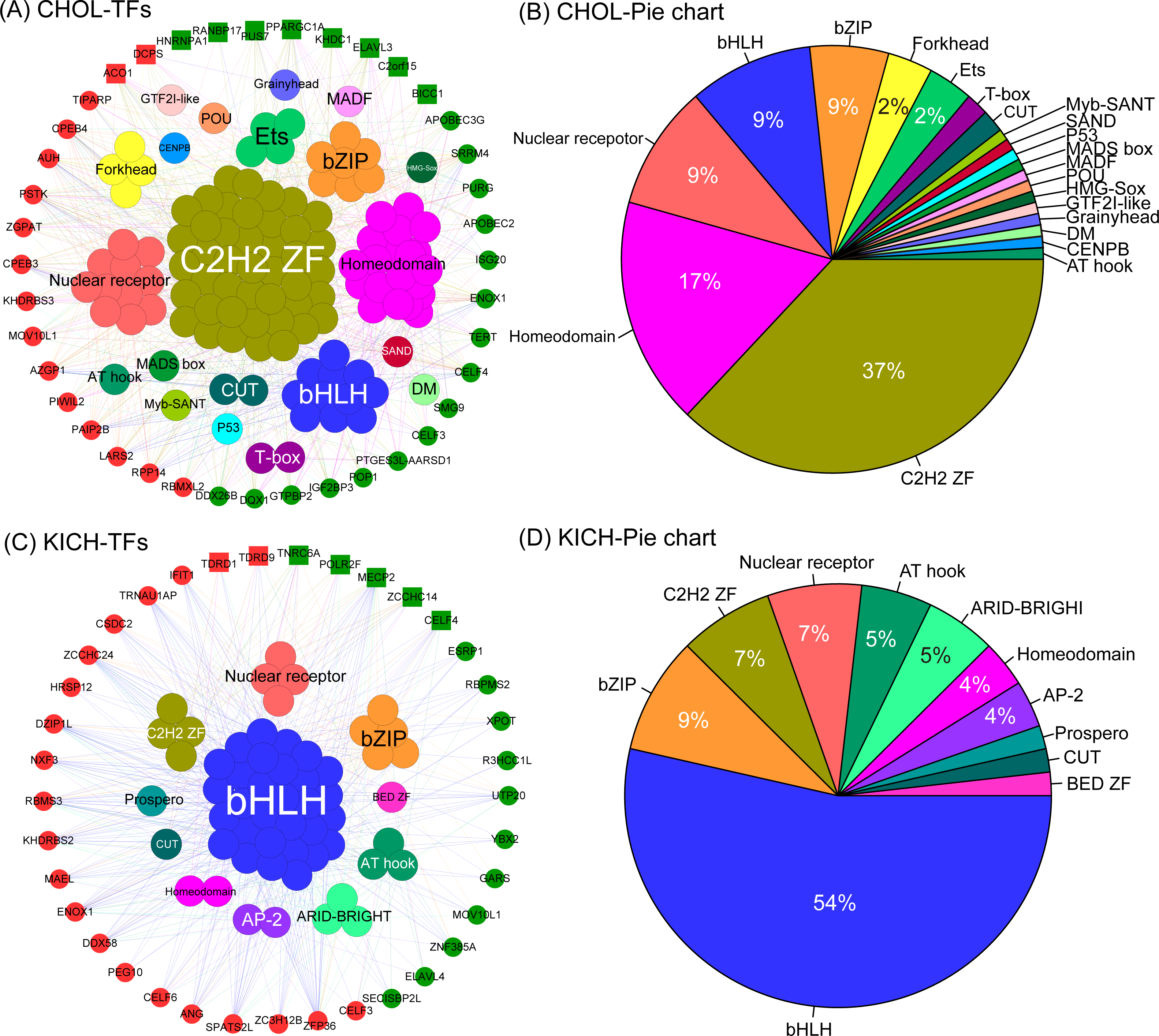 The Co Expression Networks Of Differentially Expressed Rbps With Tfs