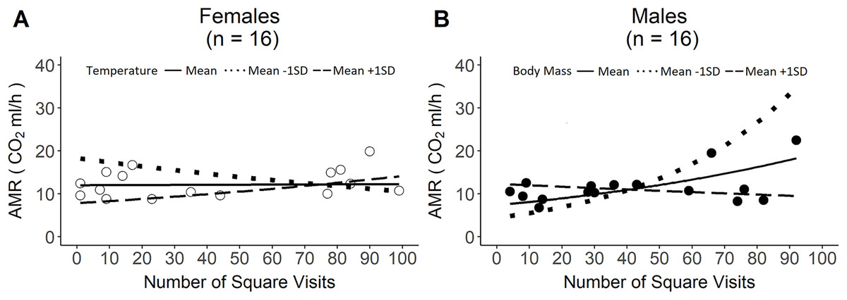 Sex Specific Covariance Between Metabolic Rate Behaviour And