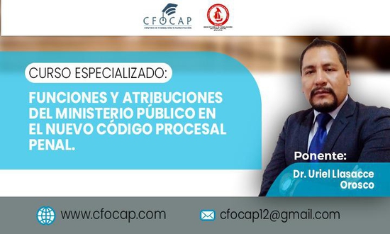 Curso Especializado Funciones Y Atribuciones Del Ministerio PÚblico En