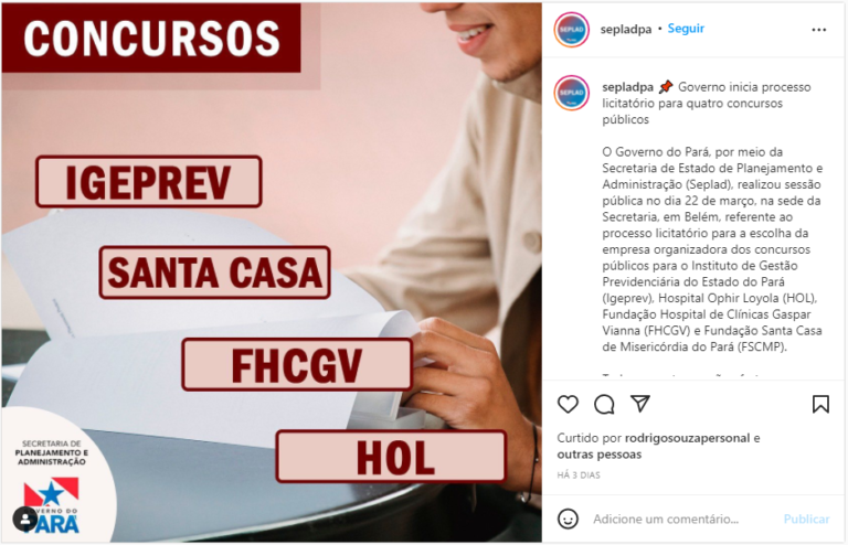 Concurso Igeprev Pa Confira Quais São As Bancas Na Disputa