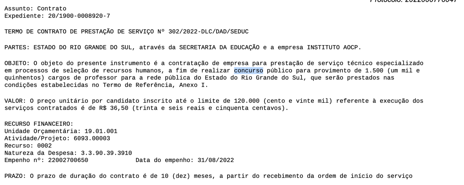 Concurso Seduc Rs Aocp é Banca Edital Em Novembro