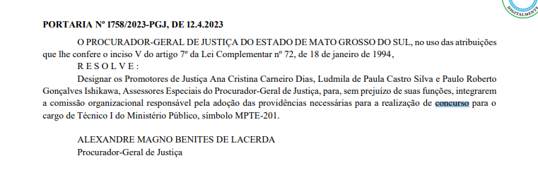 Concurso Mp Ms Comissão Formada Para Novo Edital