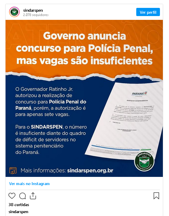 Concurso Depen Pr Autorizado Edital Para A Polícia Penal