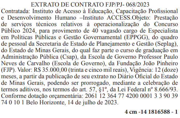 Concurso Seplag Mg Banca Contratada Vagas Para Eppgg