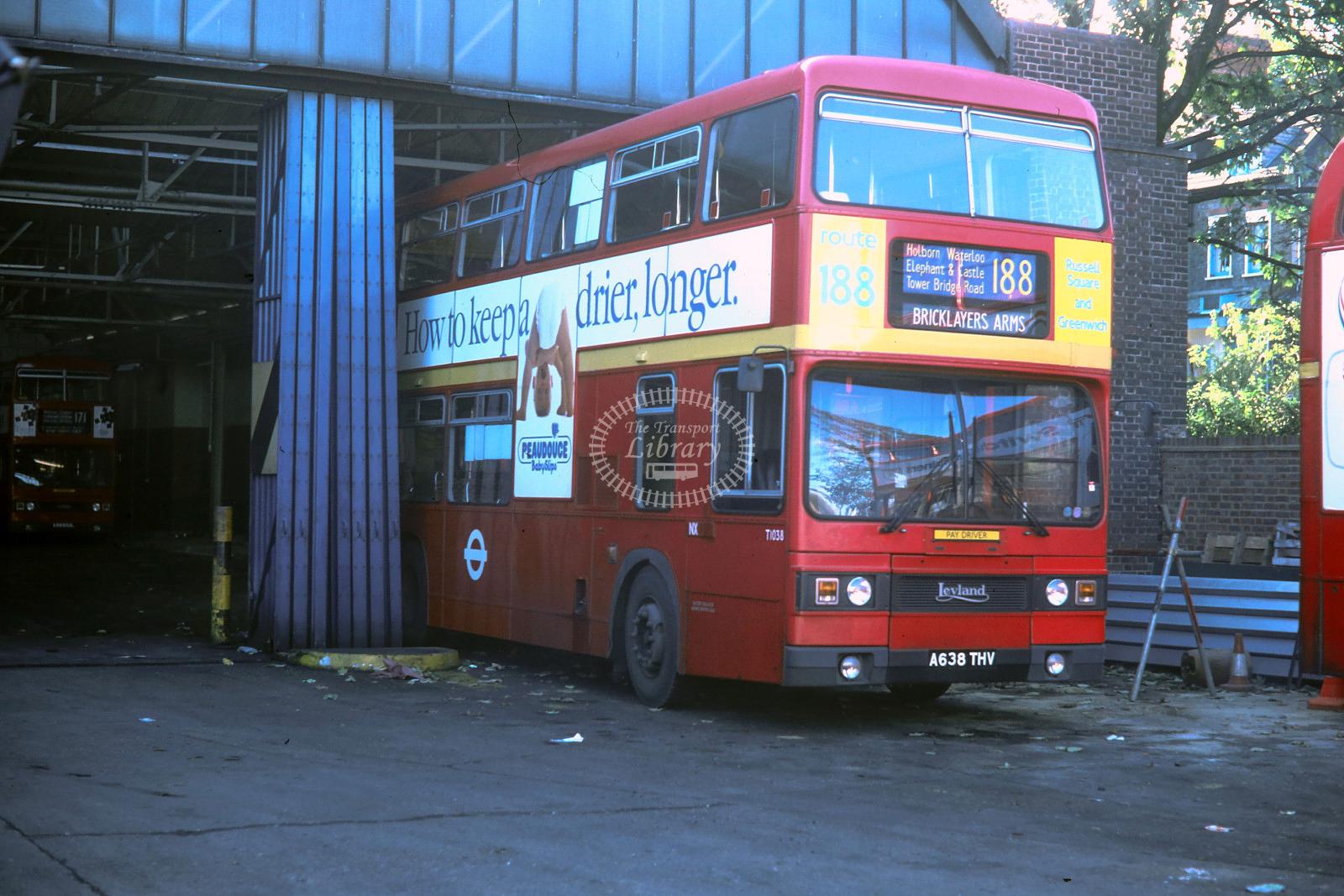 The Transport Library London Transport Leyland Titan Class T T1038