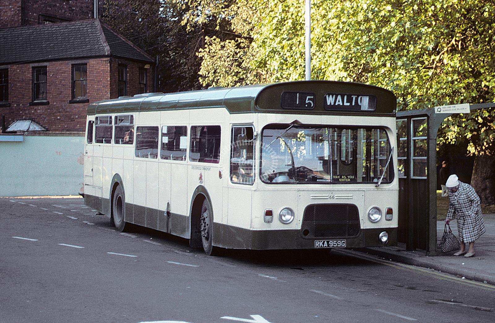 The Transport Library Chesterfield Leyland Psur1 66 Rka959g In 1975