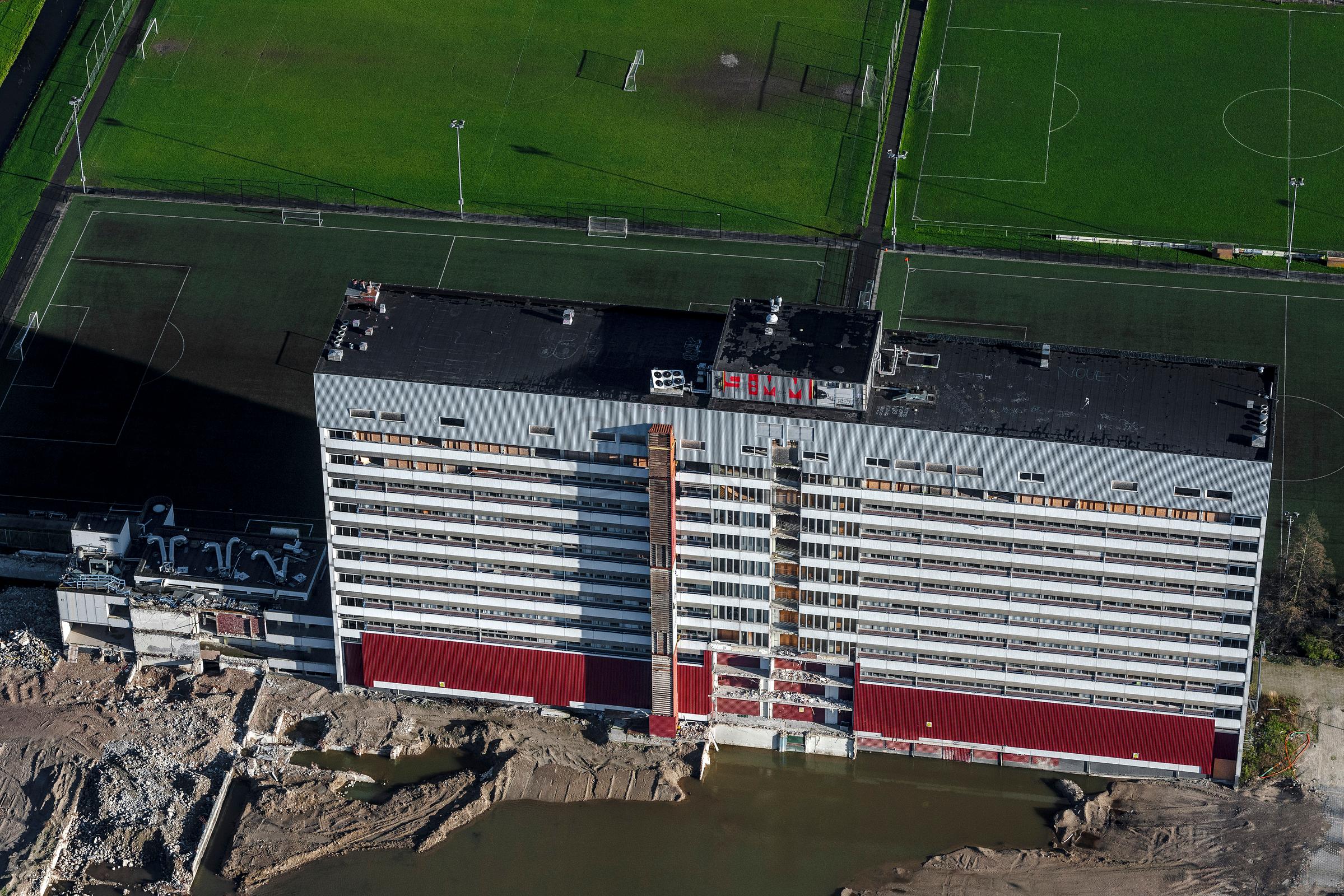 Luchtfoto Aerial De Sloop Van De Locatie Clara Van Het Maasstad