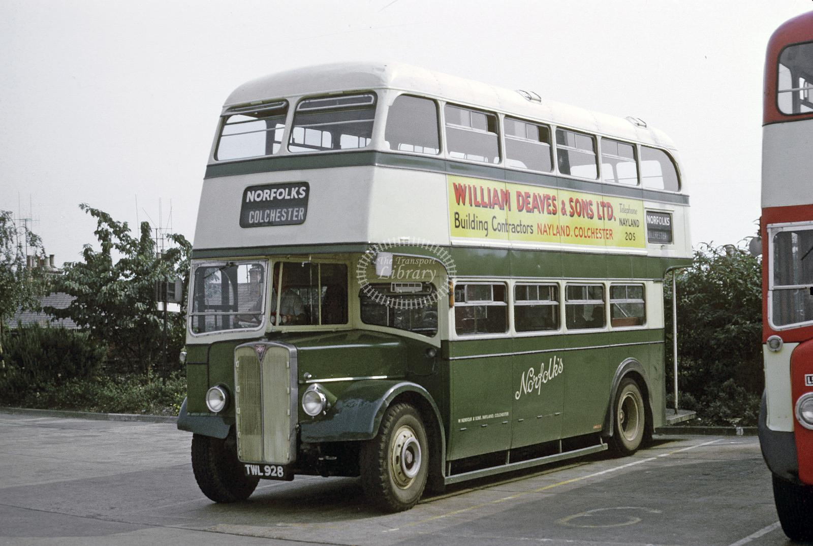 The Transport Library Norfolk Neyland Aec Regent Iii Twl928 At