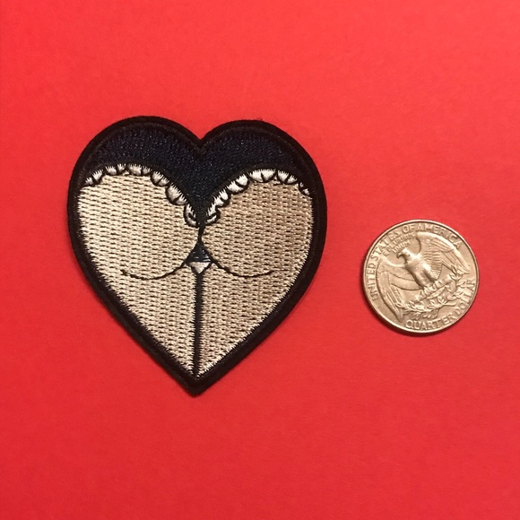 Accessories Heart Shaped Booty Love The Butt Iron On Patch Poshmark