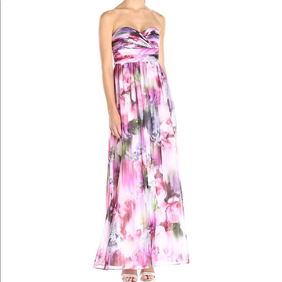 Aidan Mattox Dresses Aidan Matrix Floral Gown Poshmark