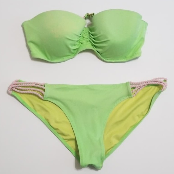 Victorias Secret Swim Victorias Secret Green Pushup Bikini