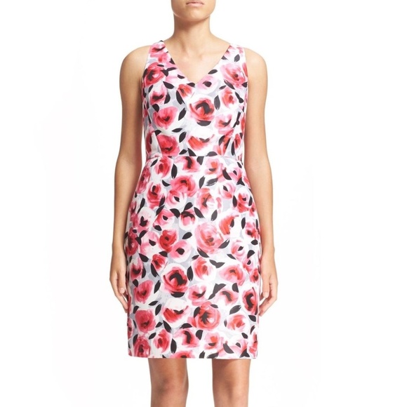 Kate Spade Dresses Kate Spade Sleeveless Vneck Rosebud Sheath Dress