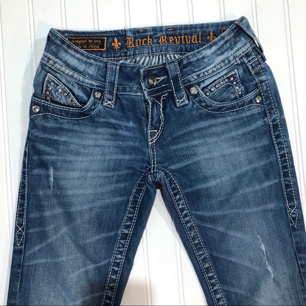 Rock Revival Noelle Capri Jeans Size 24 X 28 Gem