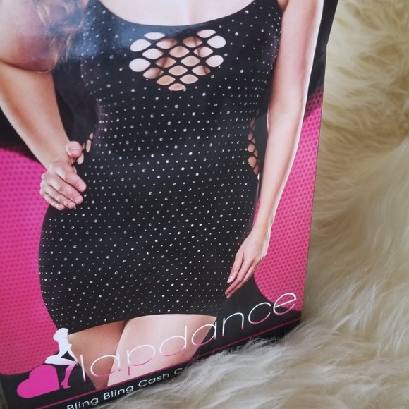 Lapdance Dresses Lapdance Bling Bling Cash Cage Mini Dress Plussize