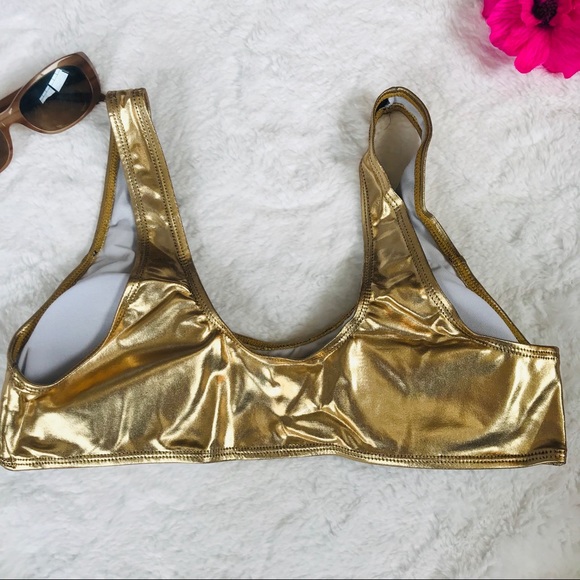 Swim Flirty Sexy Metallic Gold Brazilian Cut Bikini Poshmark