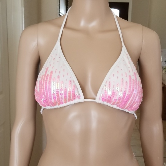 Victoria S Secret Swim Victorias Secret Triangle String Bikini Pink