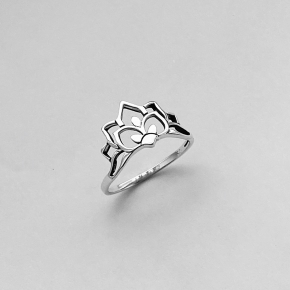 Jewelry Sterling Silver Design Lotus Ring Flower Ring Poshmark