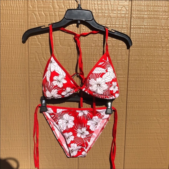 Swim Hawaiian Flower Bikini Two Piece Swimsuit Poshmark