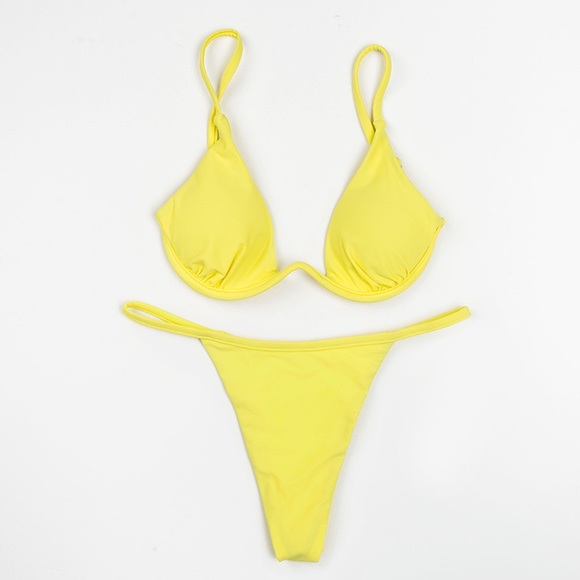 Swim Gabriella Bikini Set Yellow Poshmark