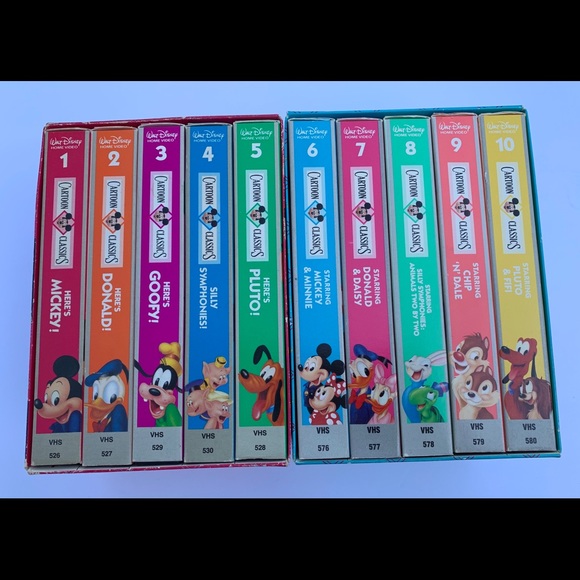 Vintage 1984 Walt Disney Cartoon Classics Gold Edition Vhs Lot Mickey