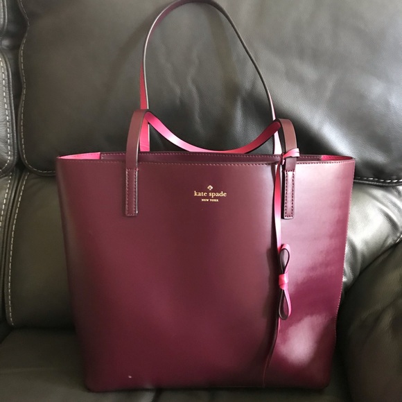 Kate Spade Bags Kate Spade Maroon Tote Poshmark