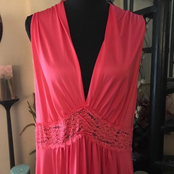 Shadowline Intimates And Sleepwear Vintage Shadowline Pink Long