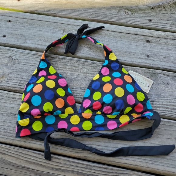 Arizona Jean Company Swim Arizona Womens Polka Dot Black Swim