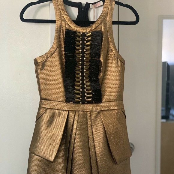 Sass And Bide Dresses Sass Bide Make A Reservation Dress In Gold